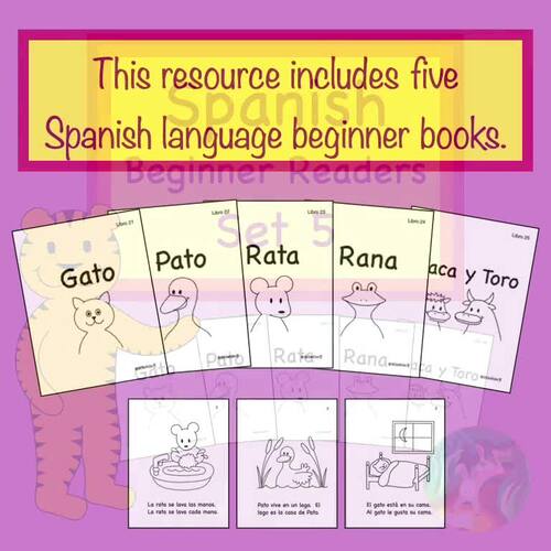 Spanish Beginner Readers with Letter and Syllable Cards - Set 5 | TPT