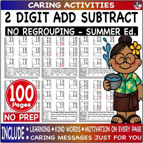 2 Digit Addition & Subtraction without Regrouping Easy Solve Plus ...
