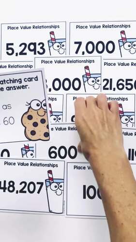 Place Value Relationships Matching Game and Task Cards - 4th Grade Math ...