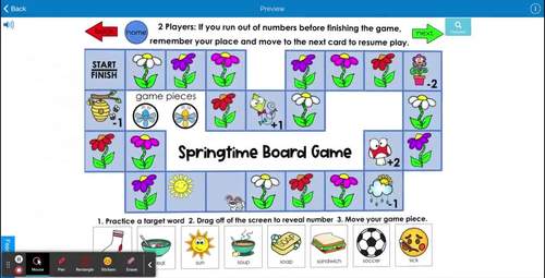 Boom™ Cards Springtime Board Game Digital Articulation Activity for K ...