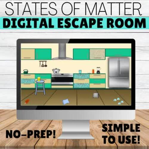States of Matter Activity Digital Escape Room: MS-PS1-4 Phase Change ...