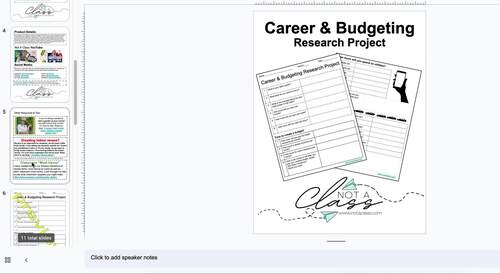 Career and Budgeting Research Project | Editable | Back to School