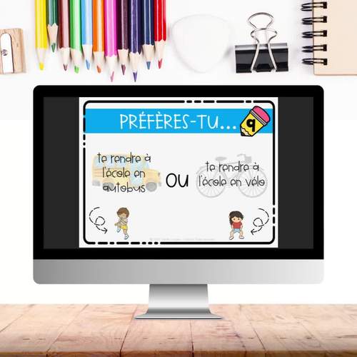 French Back to School Would You Rather Digital Slides | La rentrée