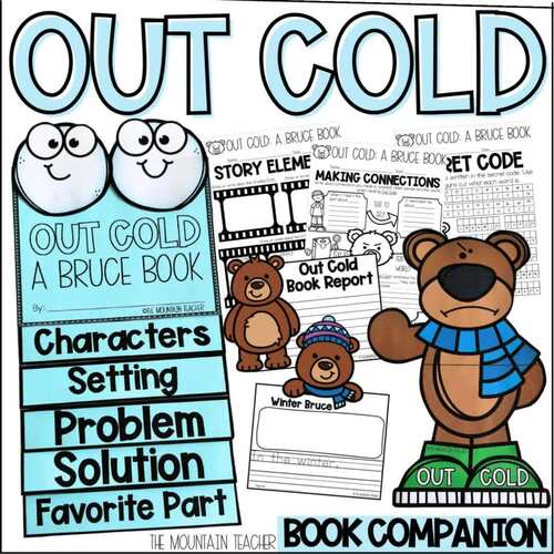 Out Cold Bruce Book Activities and Winter Read Aloud Reading Comprehension