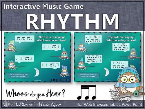 Winter Music Activity Interactive Rhythm Game 2 Sixteenths/1 Eighth ...