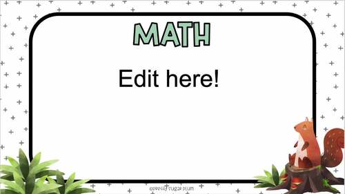 Woodland Animals Classroom Decor Theme Google Slides Templates Forest ...