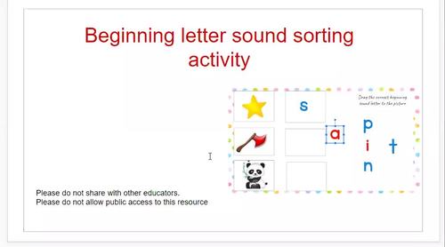 Phonics Beginning Sound Sorting Digital Activity Distance Learning ...