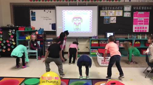Number Sense Fluency & Fitness® Brain Breaks by Tickled Pink in Primary