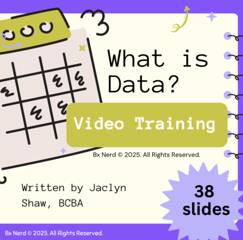 "What is Data?" _ ABA Parent/ RBT training & Quiz | TPT