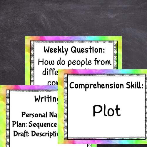 2nd Grade My View Literacy 2025: UNIT 1 FOCUS WALL POSTERS: Weeks 1-5