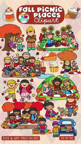Fall Picnic Places Clip Art by Mister Clips | TPT