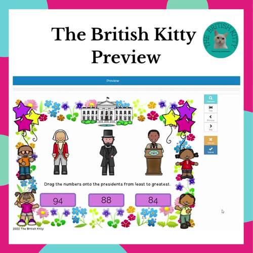 Presidents Day Ordering Numbers To 100 Least To Greatest Math Boom™ Cards