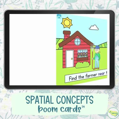 Farm Spatial Concepts Boom Cards™ | Near Far Over Under | TPT
