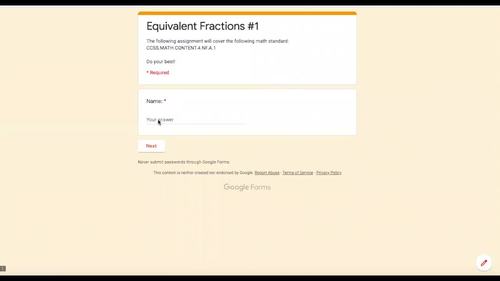 Equivalent Fractions Google Classroom™ Digital Quiz Set by Home Run ...