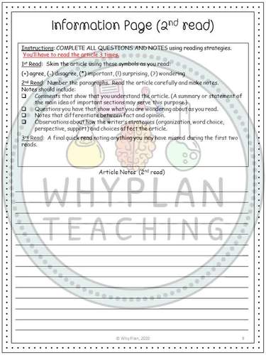 Middle School Reading Comprehension - Area 51 + Research Activity
