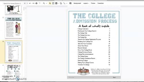 College Admission Workbook | College Application Process | Senior Year Plan