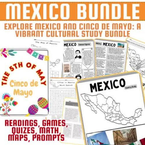 Mexico Country Study and Cinco De Mayo Bundle by Decadence School House