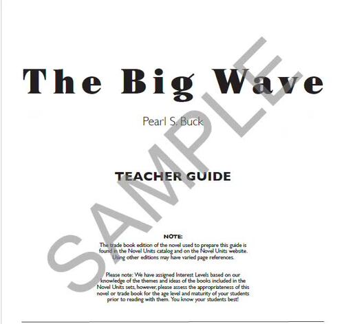 The Big Wave Novel Units® Teacher Guide Novel Study | TPT