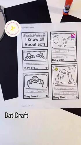 Bat Craft with Informative FlipBook Nocturnal All About Bats Stellaluna ...