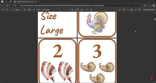 Numbers 1 to 10 Number Flash Cards | Kindergarten Math Centers Thanksgiving