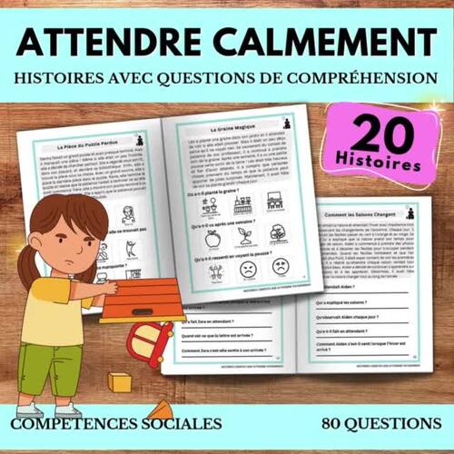 Attendre Calmement: Histoire Sociales avec Compréhension de lecture Autisme