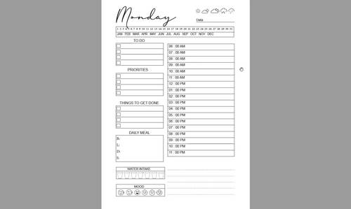 Daily Planner 2021, Printable, Happy Planner, A4, A5, Letter | TPT