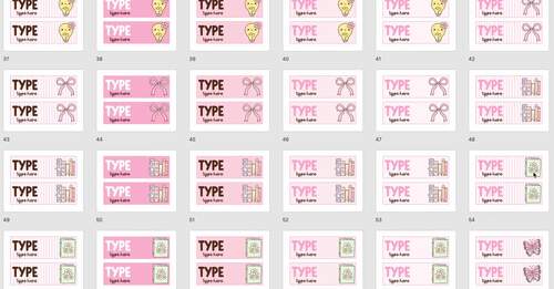 Pink Text Editable Labels by Magical Kinders Corner | TPT