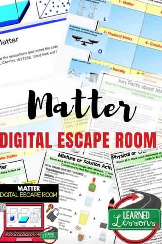 Physical Science Digital Escape Rooms, Science Activity Test Prep BUNDLE