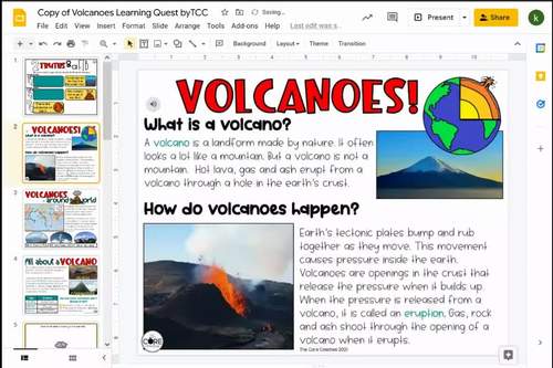 Volcanoes Digital Activities - Earth Science Volcano Activities | TPT