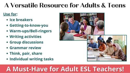 Adult ESL Discussion Cards for Beginners - Speaking Activities ...