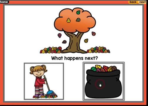 Sequence of Events | Sequencing stories with pictures boom cards Fall ...