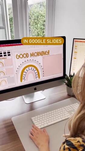 Boho Rainbow Google Slides & PowerPoint Templates | Daily Morning ...