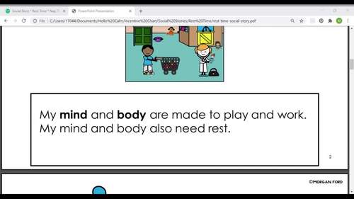 Social Story * Rest Time * Nap Time by Hello Calm Education | TPT