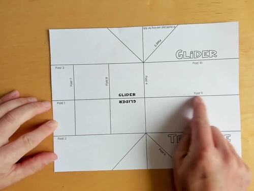 Back to School Paper Airplane GLIDER Design Templates Craft Activity