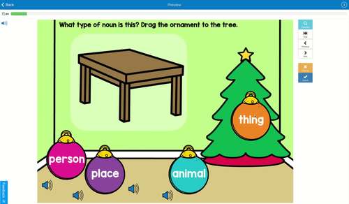 Noun Boom Cards December Literacy Centers by Krafty in Kinder | TPT