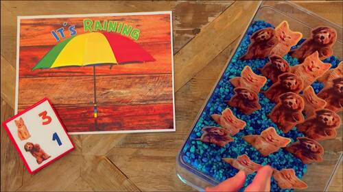 Counting Easy Sensory Bin by Miss Fuzzy Bee | TPT