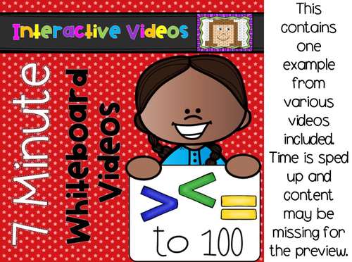 7 Minute Whiteboard Videos - Greater Than, Less Than, Equal To Numbers ...