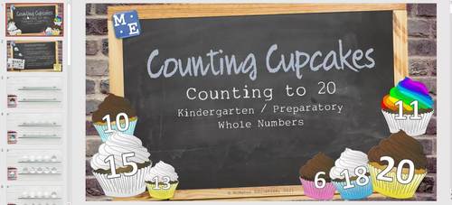 COUNTING TO 20 Number Sequencing Cupcake Theme for Google Slides ...
