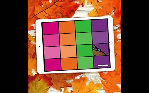 Irregular Past Tense Verbs | Reveal Puzzle | Google Slides | Fall | Autumn
