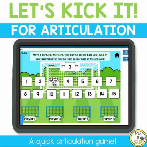 Soccer Quick Vocabulary & Grammar Games - Digital Boom Cards by Miss B SLP