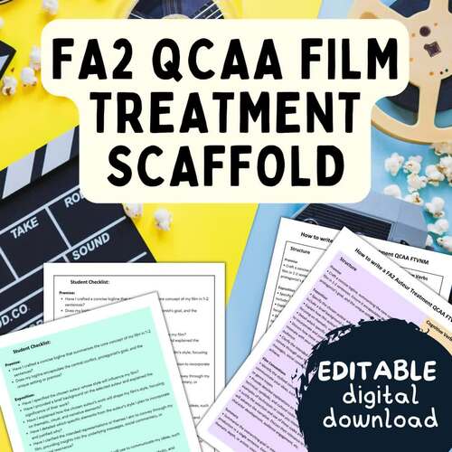 FA2 Treatment Scaffold QCAA ATAR FTVNM FTV Film Media Literacy Auteur Unit