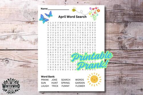 April Fools' Impossible Word Search | Fun Classroom Prank Activity
