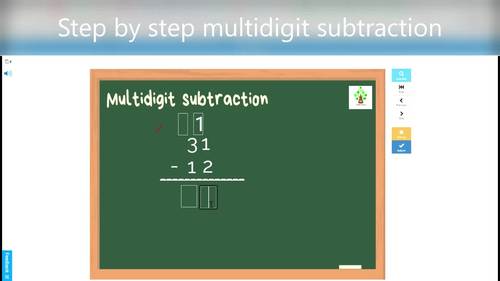 Step by step multi digit subtraction by SG Math Guru | TpT