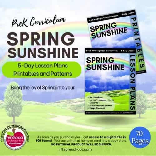 SPRING SUNSHINE | Preschool Kinder Curriculum | Lesson Plans Activities