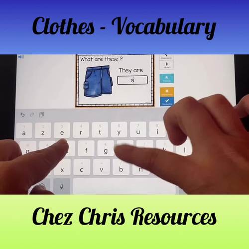 Clothes Vocabulary with Boom™ Cards Set 2 by Chez Chris | TPT