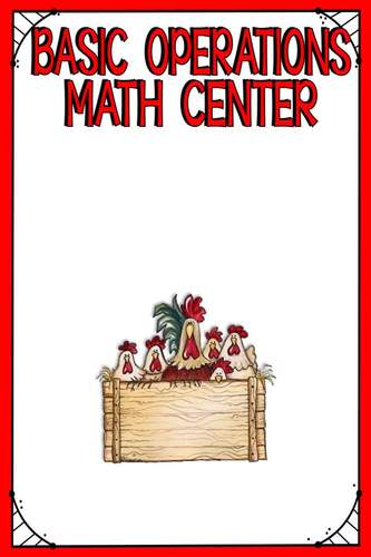 BASIC OPERATIONS MATH CENTER Egg Equations Basic Facts Mastery | TPT