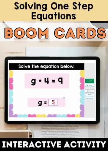 Solving One Step Equations | Boom Cards™ Digital Math Activity | TPT