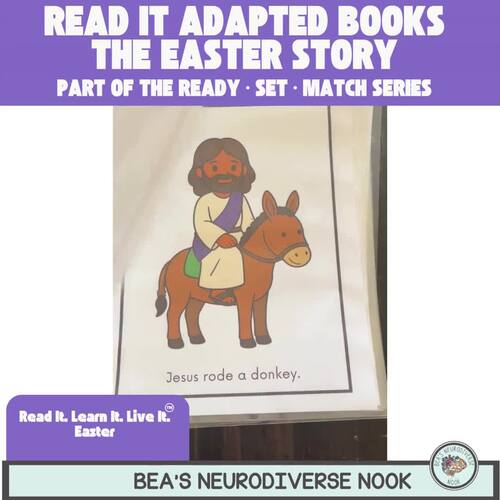 The Easter Story Sequencing Adapted Book | Christian Easter Resource ...