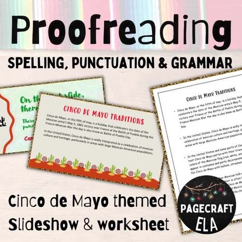 Cinco de Mayo Proofreading | Correct the Errors | Spelling Punctuation ...