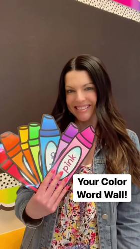 Color Words Bulletin Board | Color Word Wall Crayons | 12 piece ...